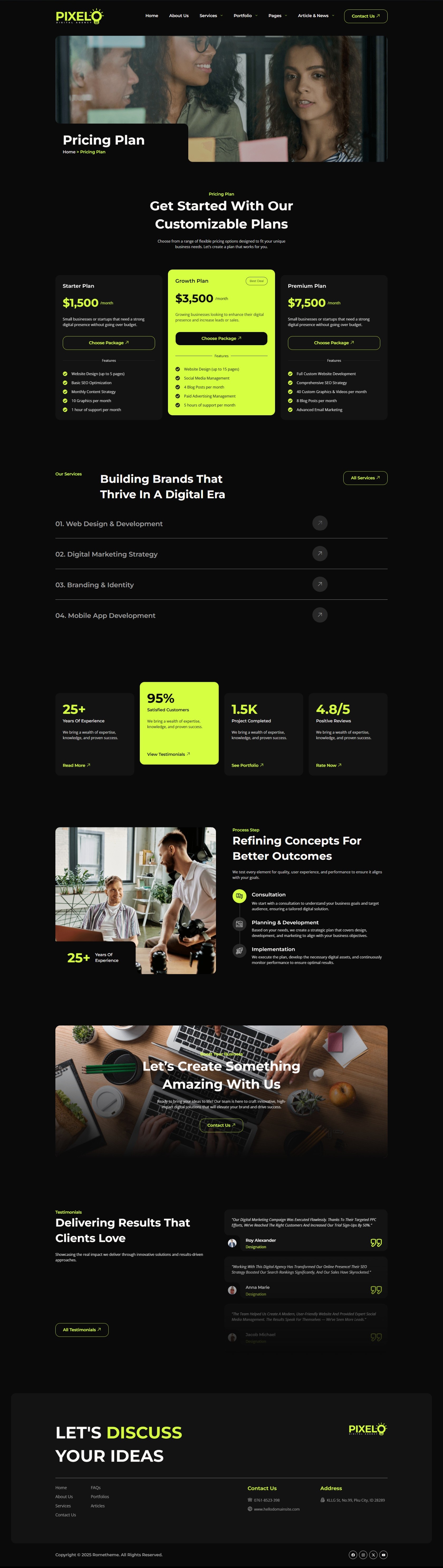Pixelo - Digital Agency Elementor Template Kit by Rometheme | ThemeForest